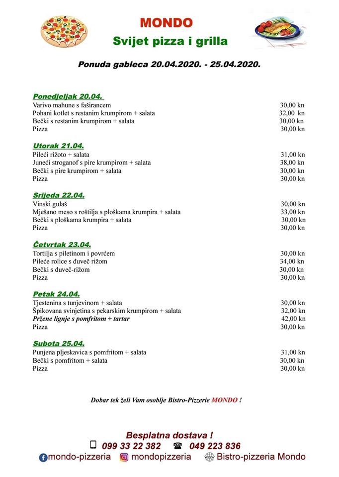 Gableci :: Bistro - Pizzeria Mondo